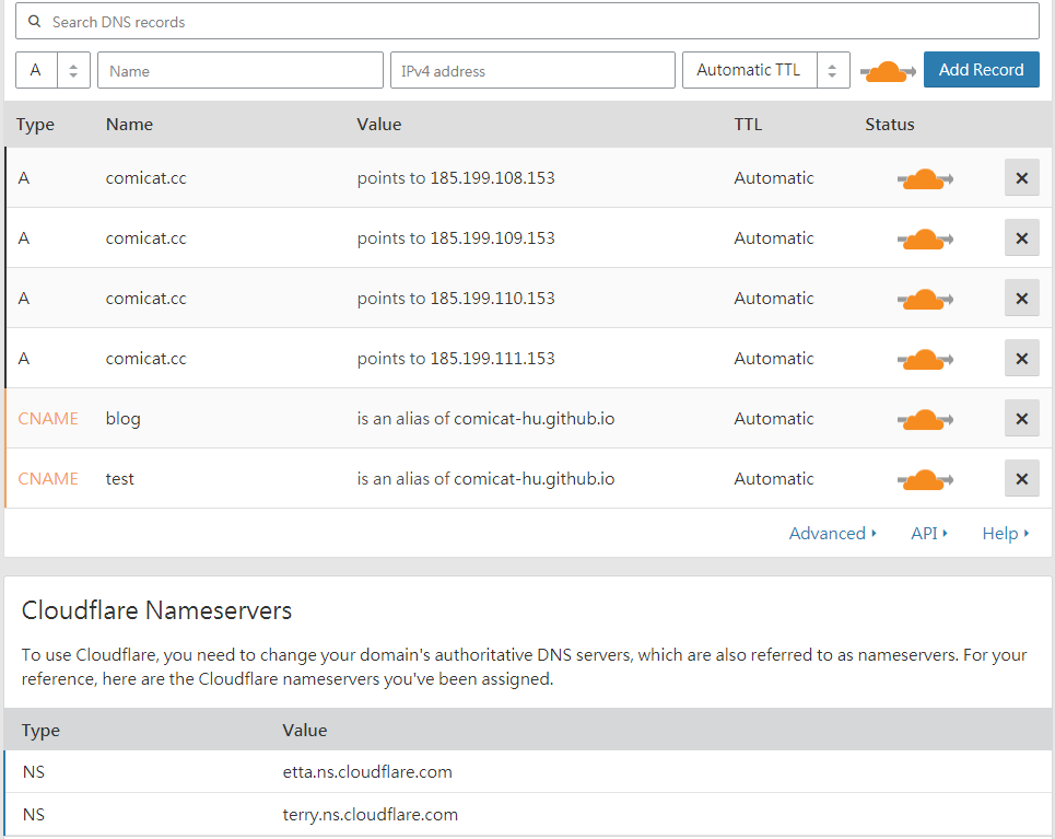 Cloudflare+GitHub-Pages自訂網域連線設定 | Comicat's Blog